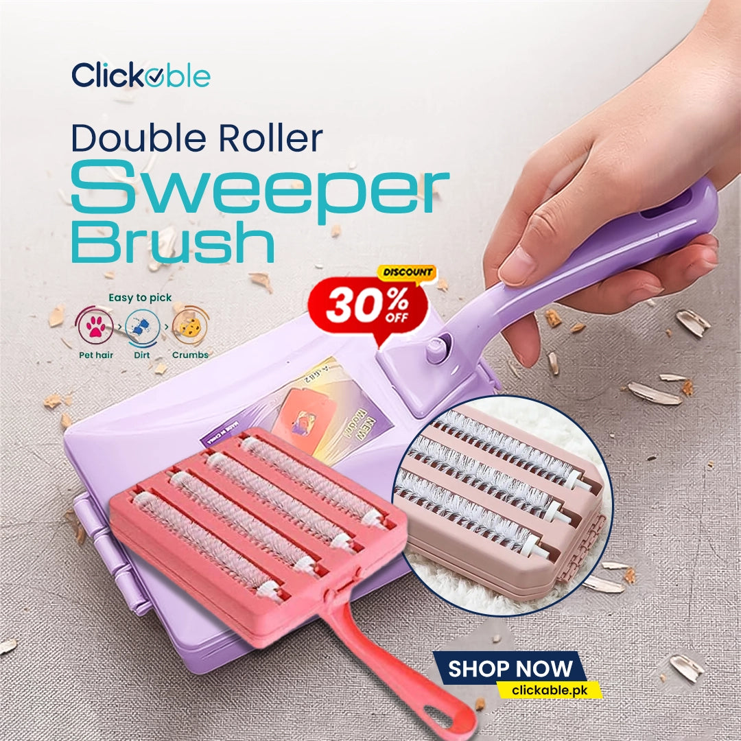 Magic Brush Double Roller Sweeper – Clickable.pk