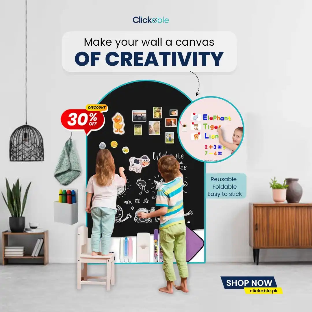 Magnetic Chalkboard Wall Sticker – Clickable.pk