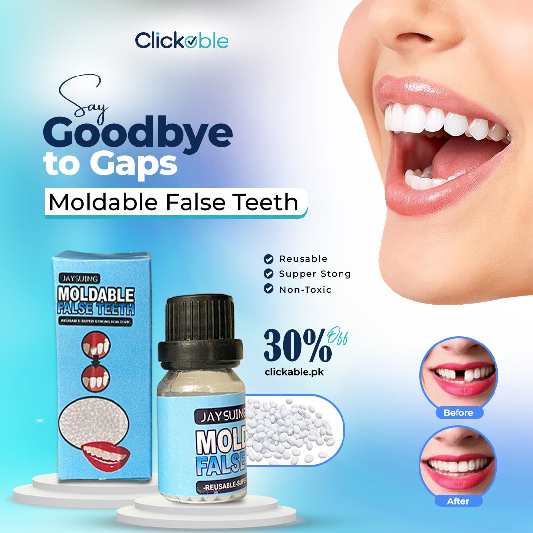 Restore Your Smile Easily with Moldable False Teeth – Clickable.pk