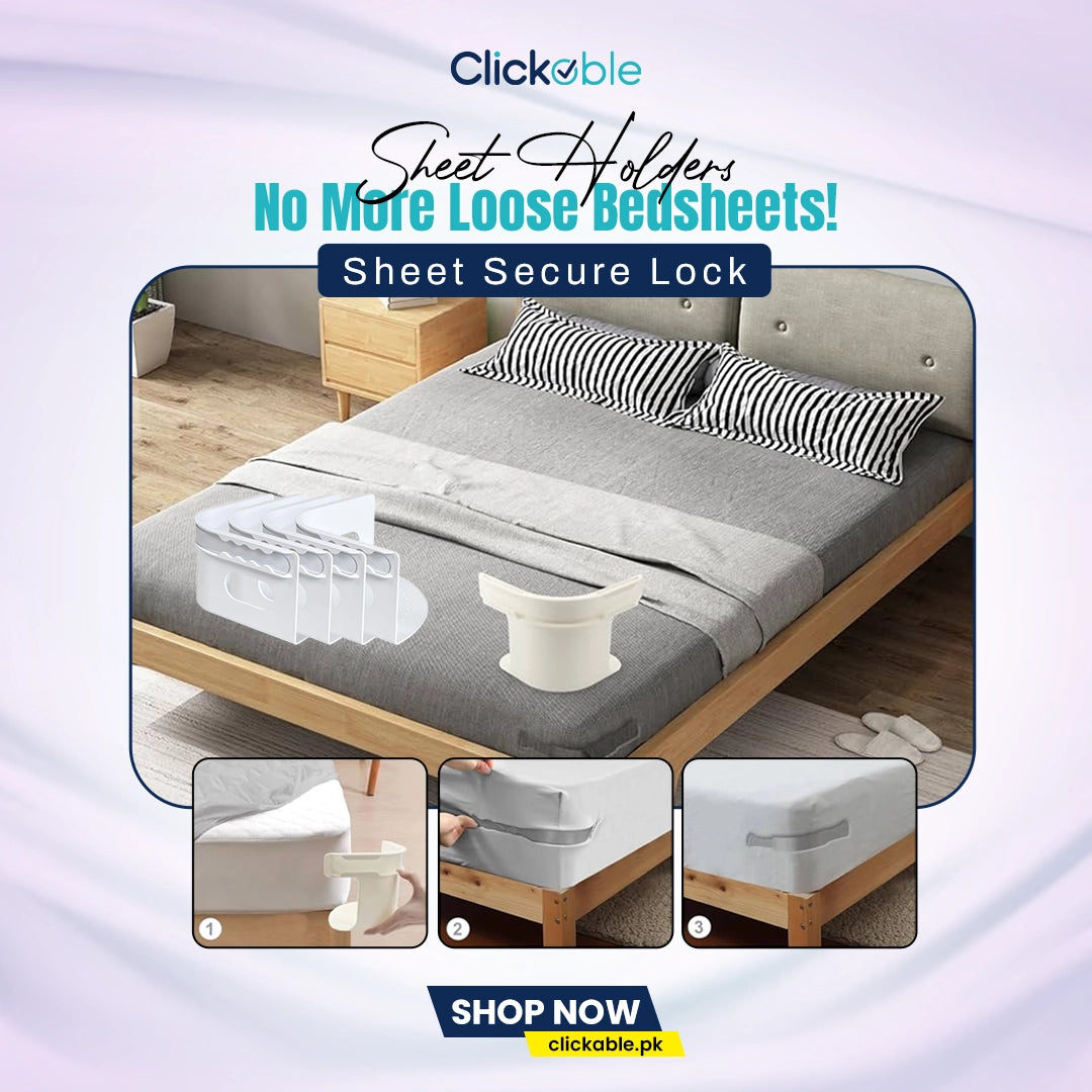 Sheet Secure Lock (4pcs set) – Clickable.pk