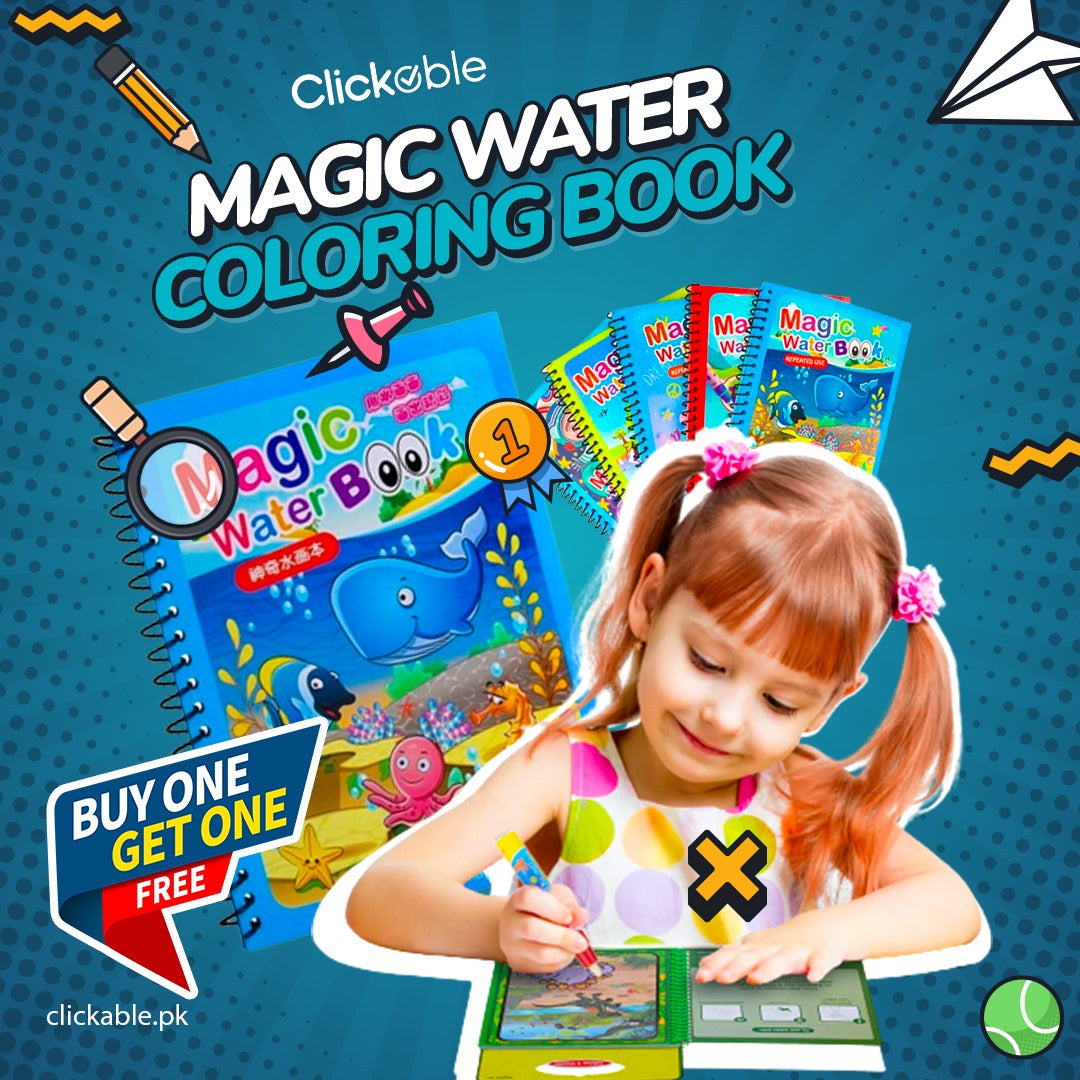 Magic Water Drawing Coloring Book – Clickable.pk